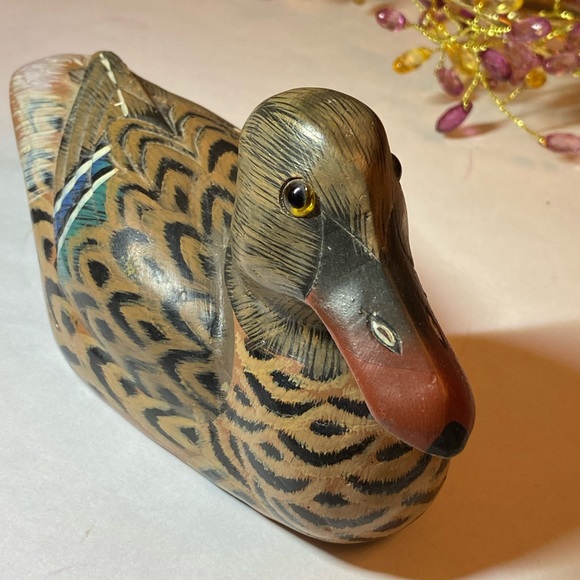 Art | Vintage Hand Carved Stone Duck Statue | Poshmark